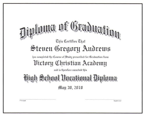 Standard Diplomas – Milligan's Graduation Supplies