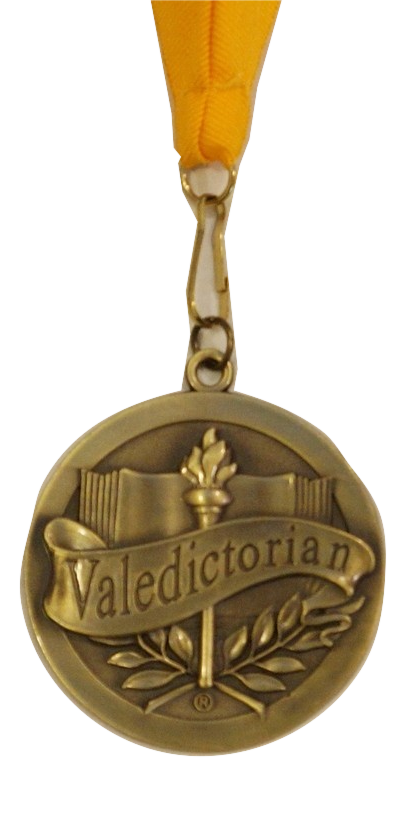 Valedictorian Medallion With Gold Neck Ribbon – Milligan's Graduation ...